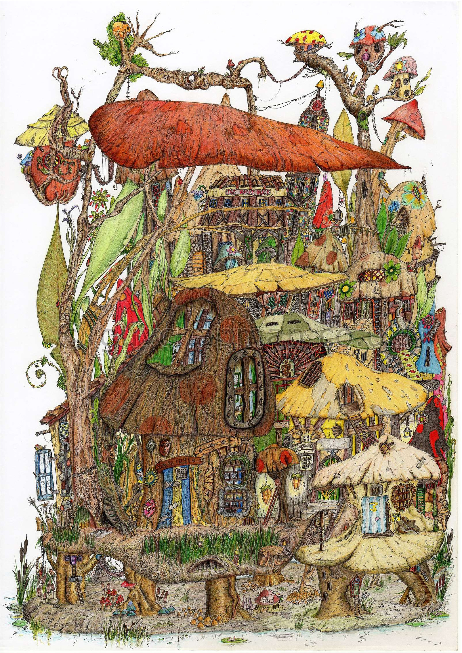 Fungal Grotto - an original drawing by Guy Chapman | Guy Chapman Art ...